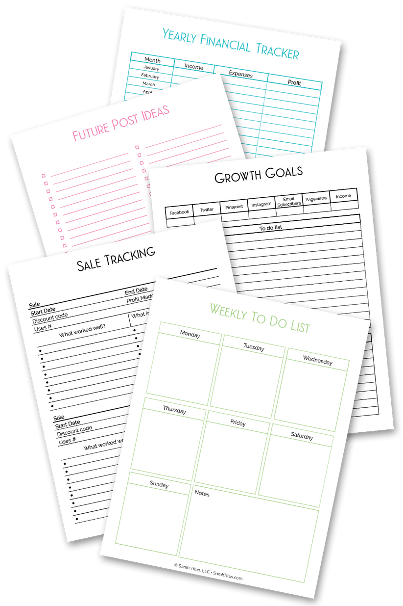 Blogging Binder {180+ Pages} - Color and B/W – Sarah Titus