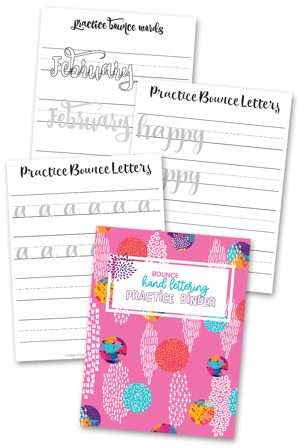 Bounce Hand Lettering Practice Binder {200+ Pages} – Sarah Titus