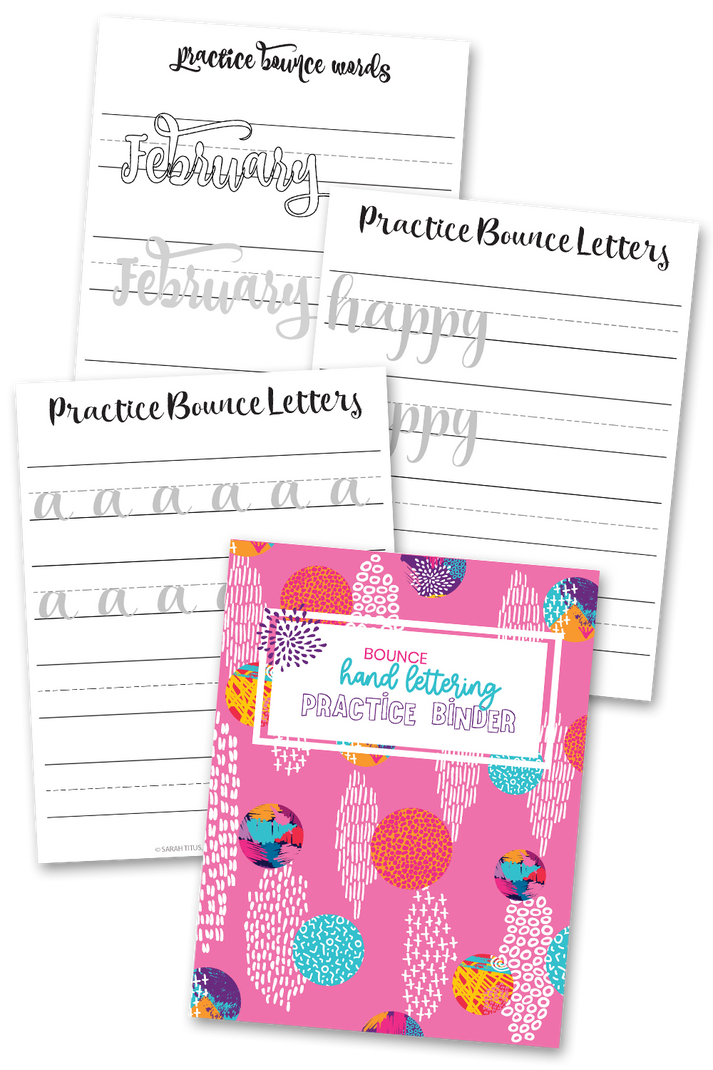 Bounce Hand Lettering Practice Binder {200+ Pages} – Sarah Titus
