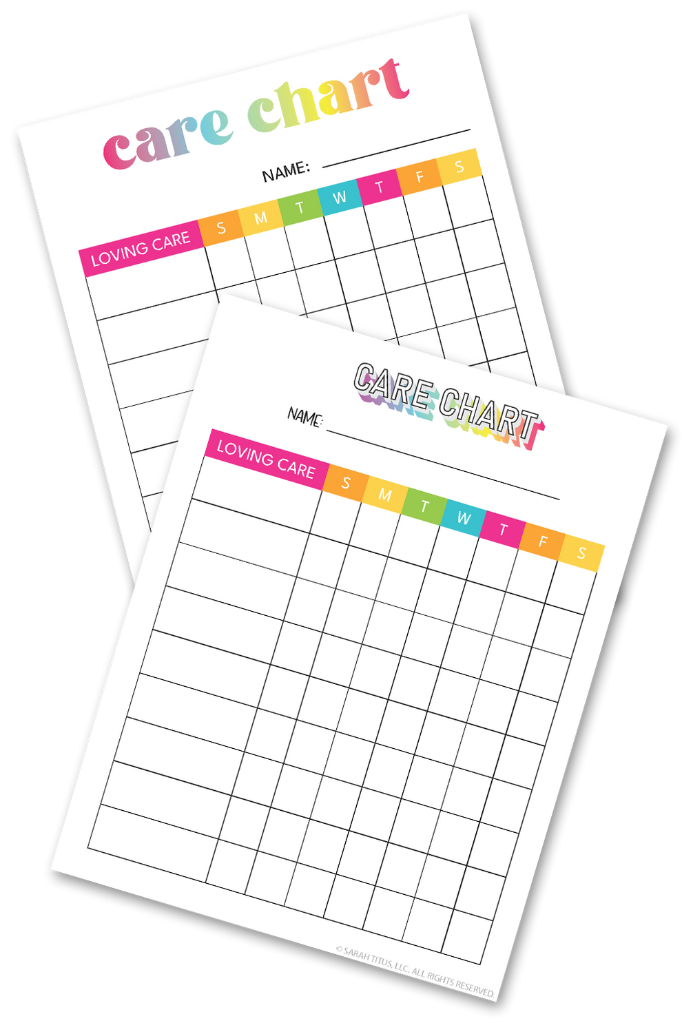 Care Charts – Sarah Titus