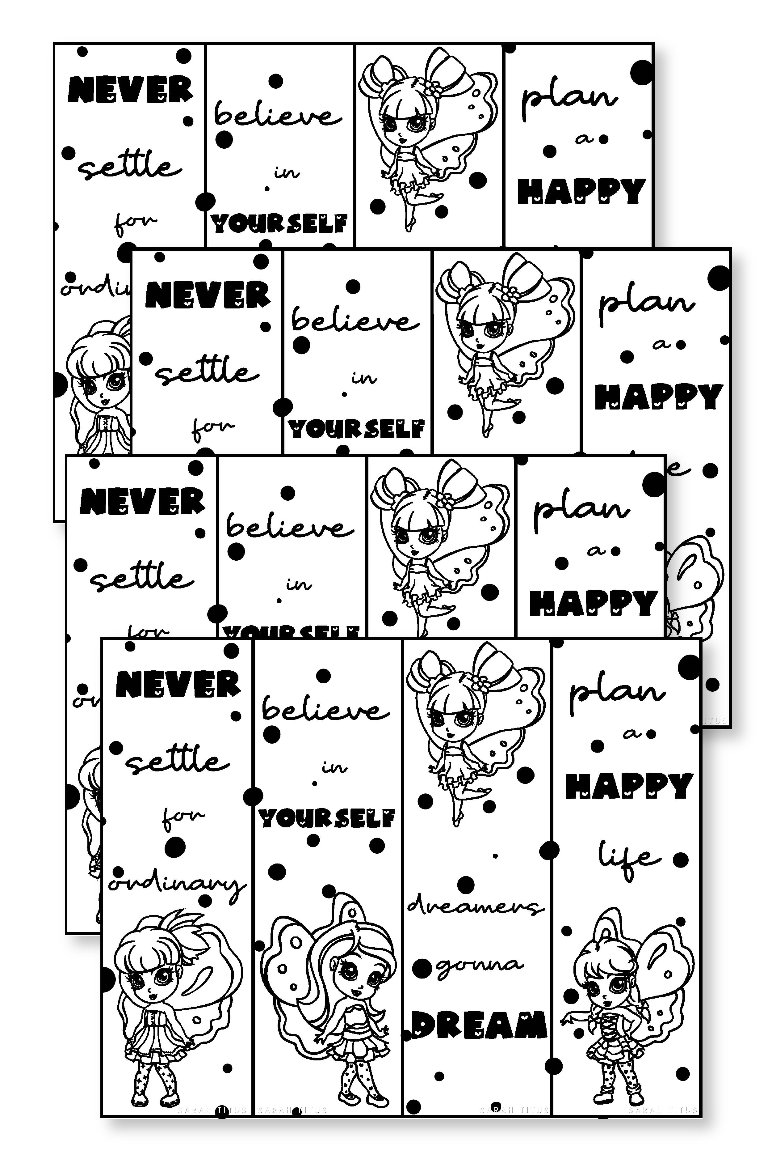 Fairy Colorable Bookmarks – Sarah Titus