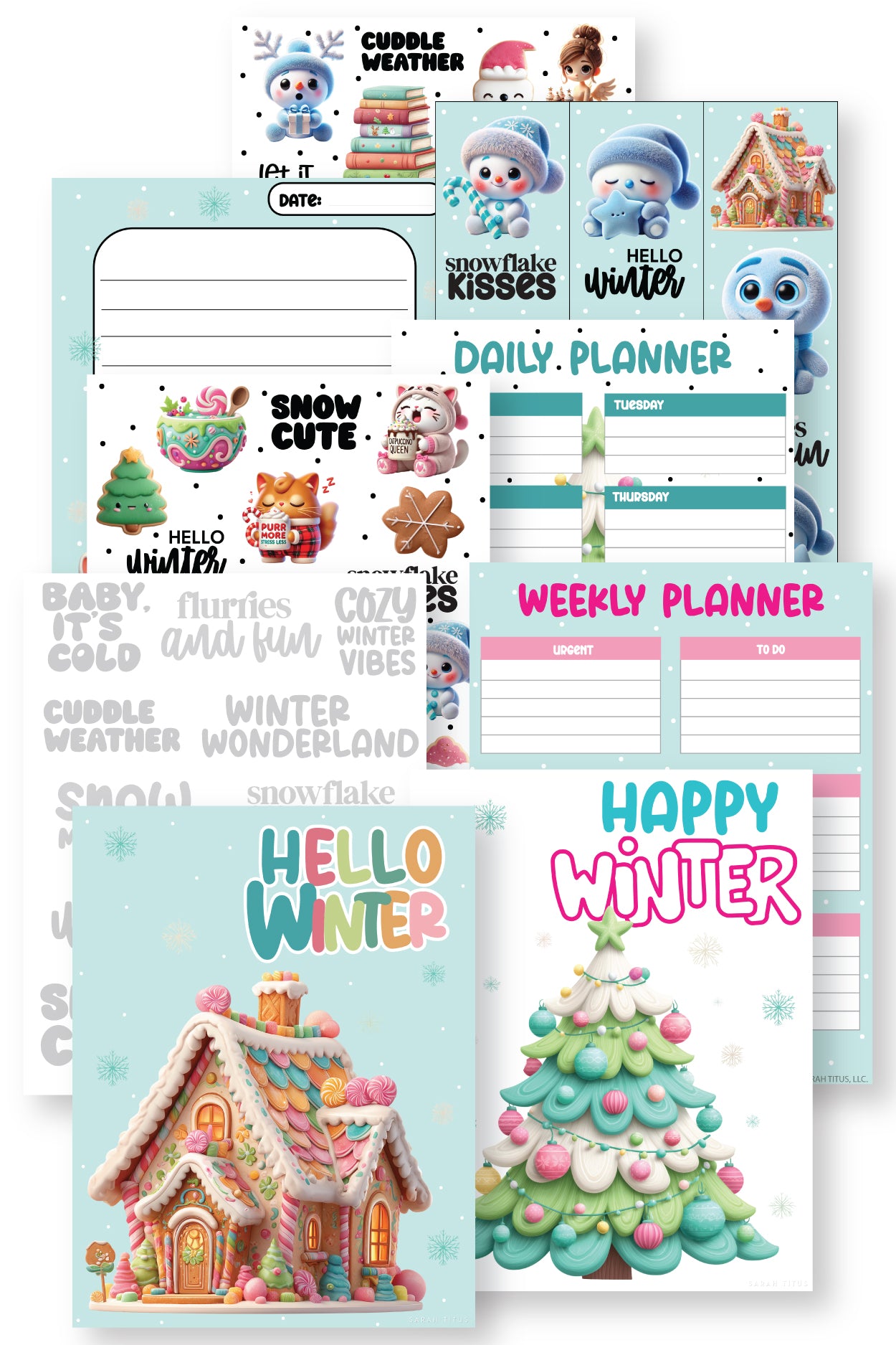 Winter Daily Planner Pack {9 Pages} – Sarah Titus