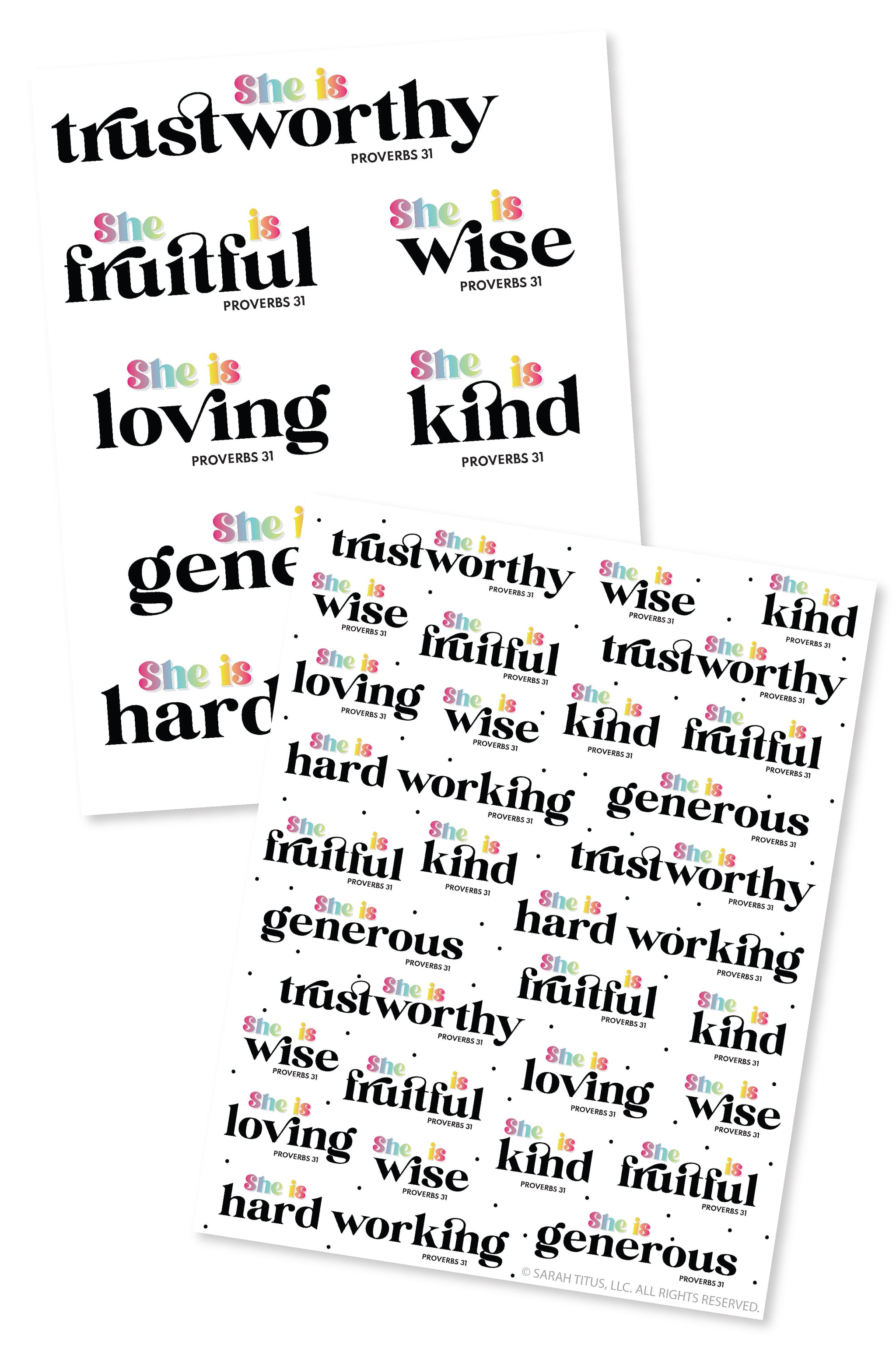 Proverbs 31 Stickers {35+ Stickers} – Sarah Titus