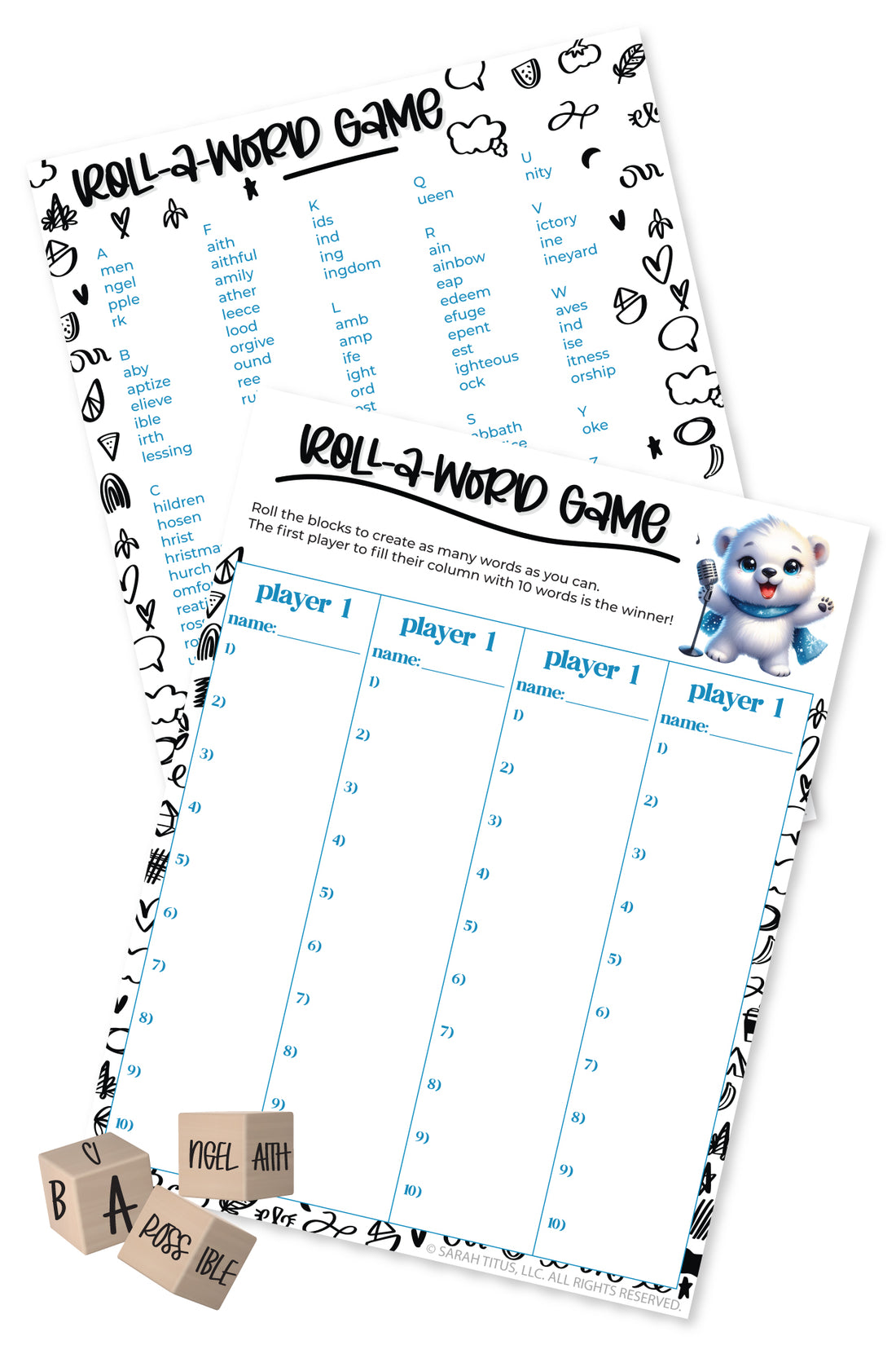 Roll a Word Game – Sarah Titus