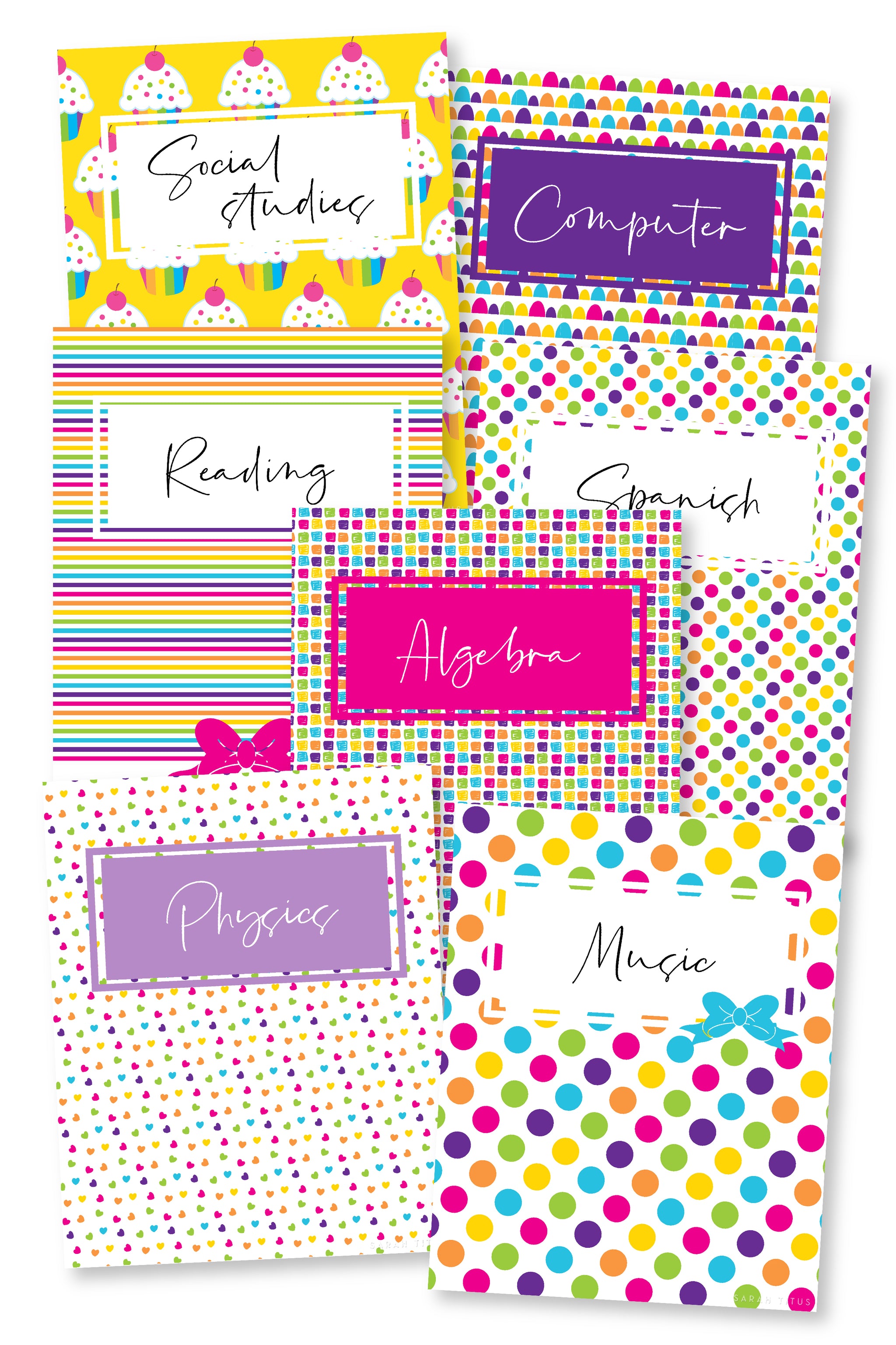 School Binder Covers & Dividers {40+ Pages} – Sarah Titus