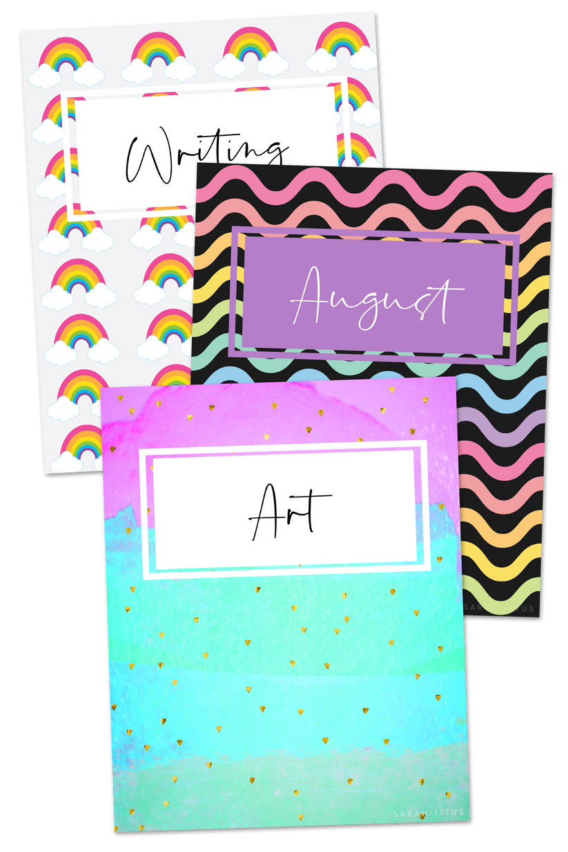 School Binder Covers & Dividers {40+ Pages} – Sarah Titus