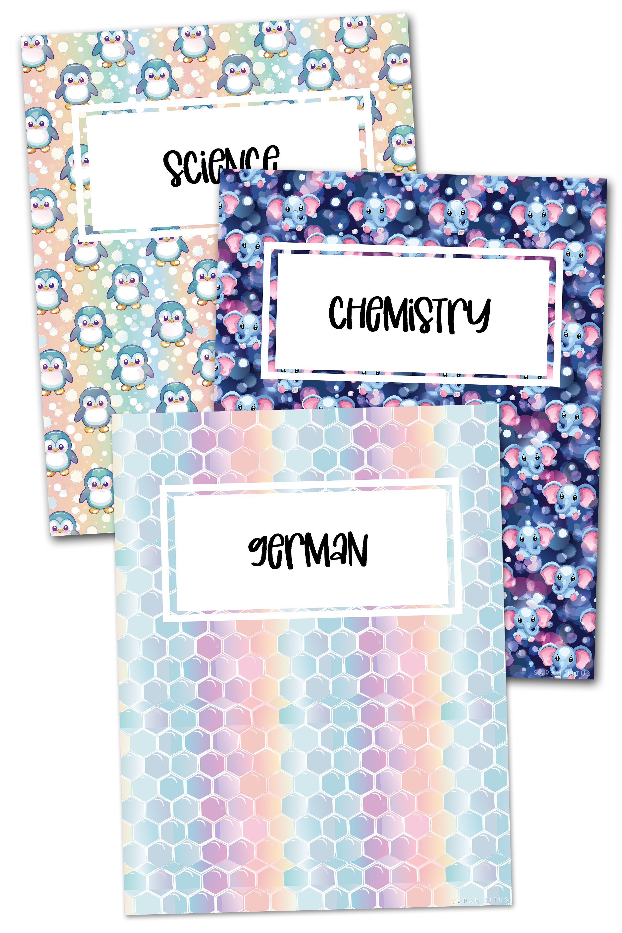 School Binder Covers & Dividers {50 Pages} – Sarah Titus