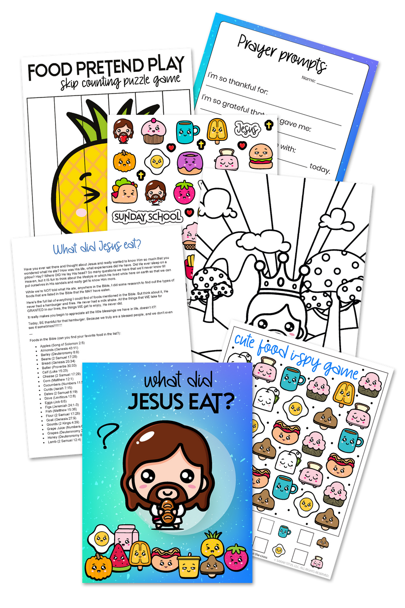 What Did Jesus Eat? Kids Activities Pack {30+ Pages} – Sarah Titus