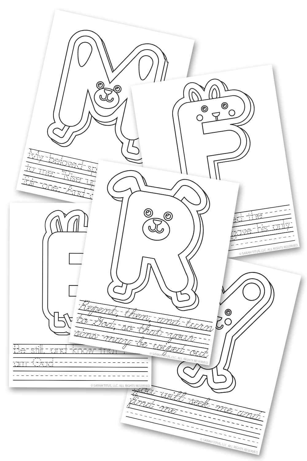 Alphabet Bible Verses Handwriting Practice Worksheets {50+ Pages ...