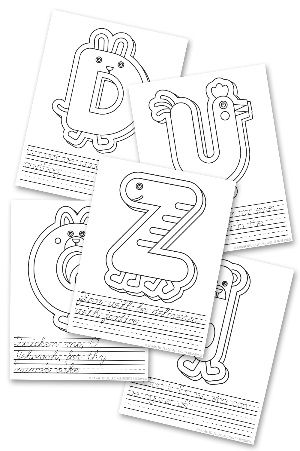 Alphabet Bible Verses Handwriting Practice Worksheets {50+ Pages ...