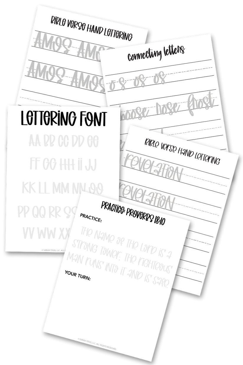 Bible Verse Hand Lettering Binder {275+ Pages} – Sarah Titus