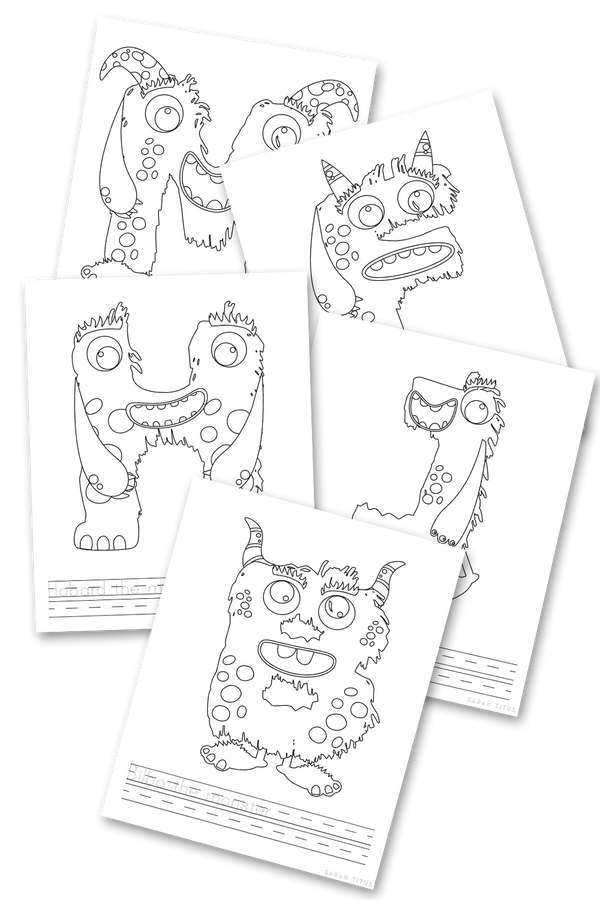 Monster Alphabet Handwriting Practice Sheets {26 Pages} – Sarah Titus