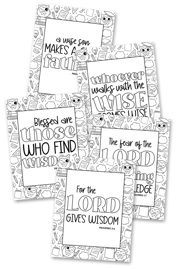The Lord Gives Wisdom Coloring Sheets – Sarah Titus